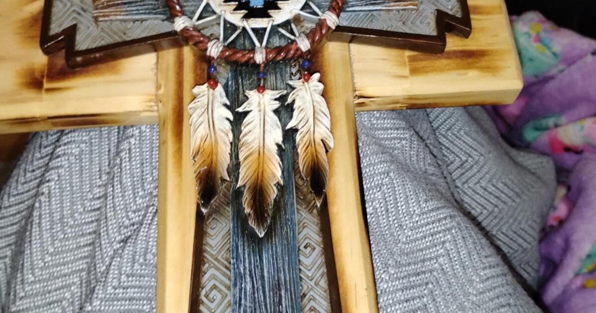 Decorative Wooden Cross with Feathers for $30 in Fort Worth, TX | For ...