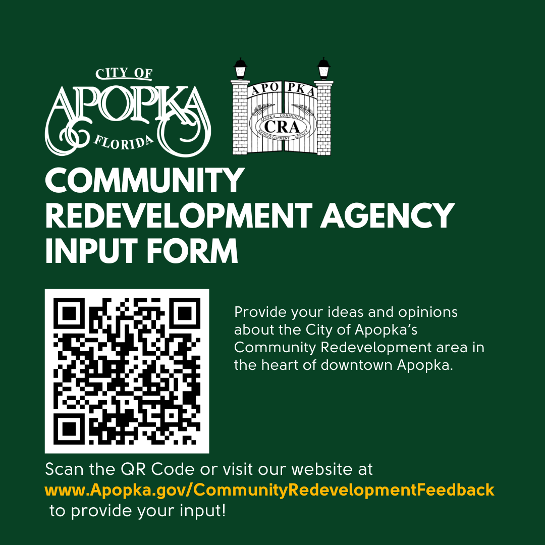 The City of Apopka Community Redevelopment Agency (CRA) is looking for ...