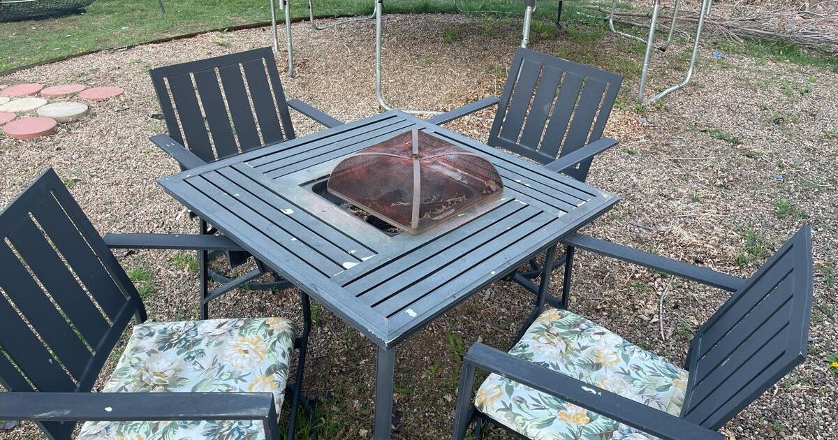 Fire pit with 4 swivel chairs for Free in Lakewood, CO | Finds — Nextdoor
