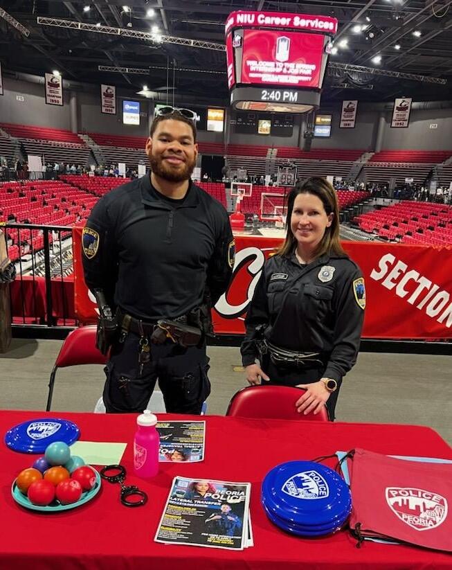 Officer Nehemiah Doyle and Officer Brittany Martzluf are visiting ...