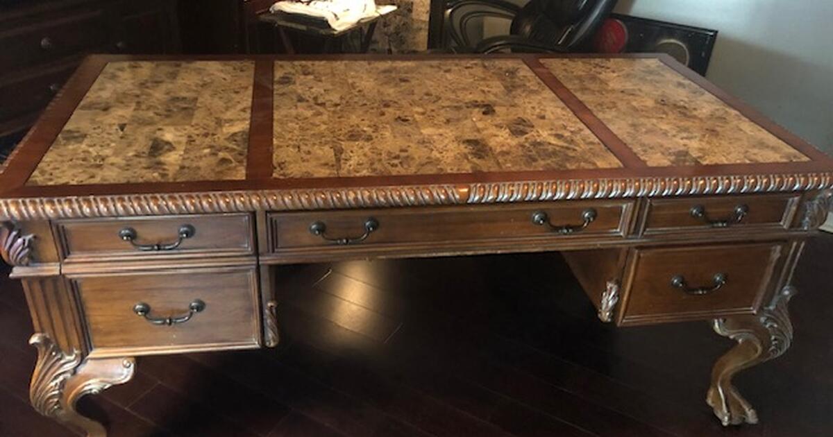 Solid Wood / Granite Top Desk - Seven Seas by Hooker Furniture for Free ...