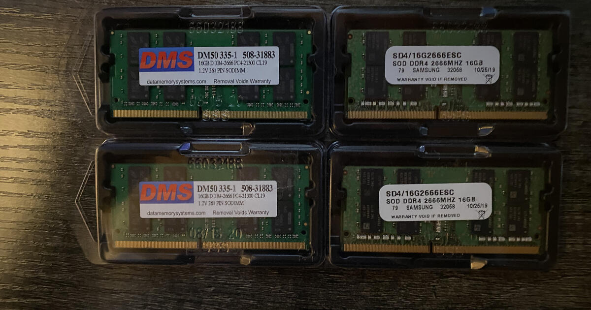 DMS and Samsung 16GB DDR4 RAM for $40 in Chicago, IL | For Sale & Free ...
