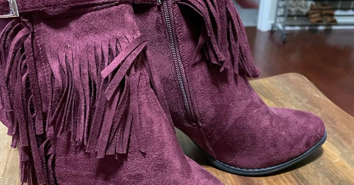 Beautiful wine colored boots only worn a few times $20 for $20 in ...