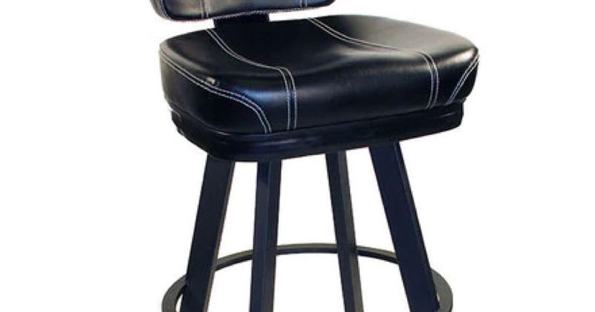 5 Gladiator Modern Black Bucket Bar Stool on Large Black Frame with ...