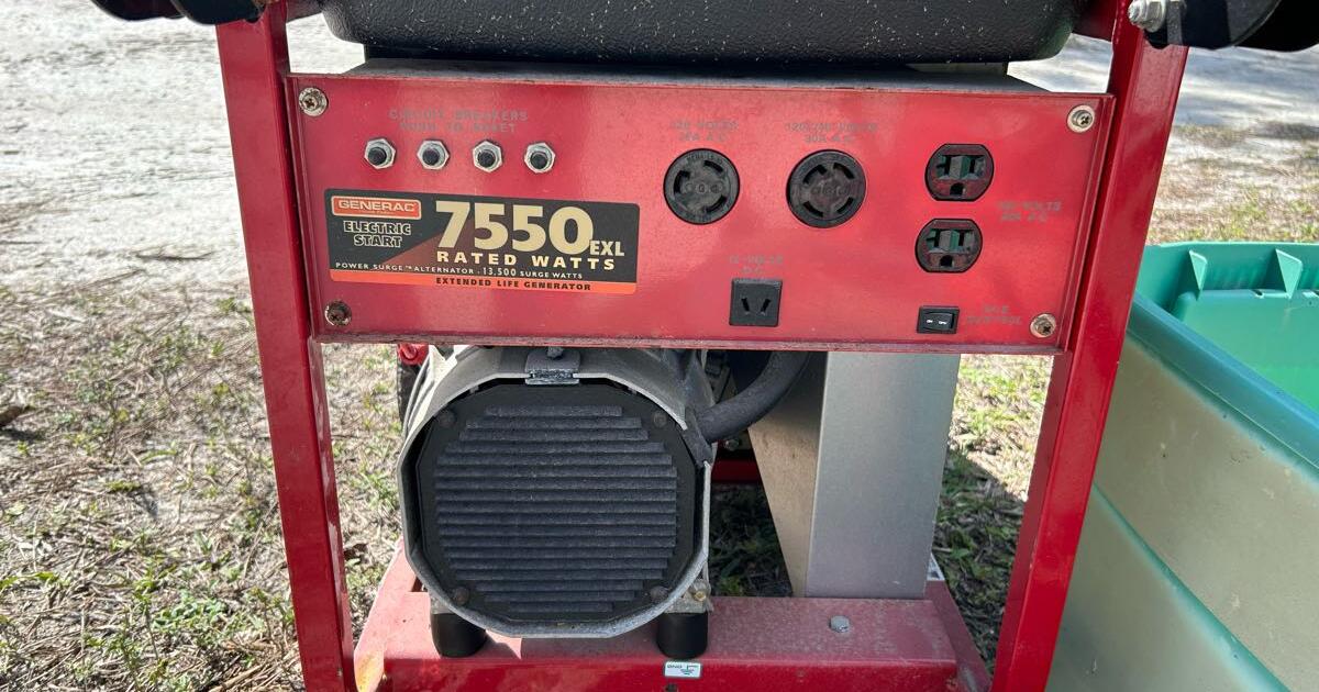 Generac 7550 EXL Generator for Free in Clermont, FL | For Sale & Free ...