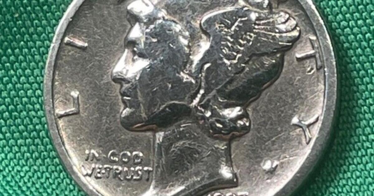 Mercury Silver Dime 87 Years Old Antique 1937 S 10 Cent Coin- AU Brilliant for $25 in Pompano ...