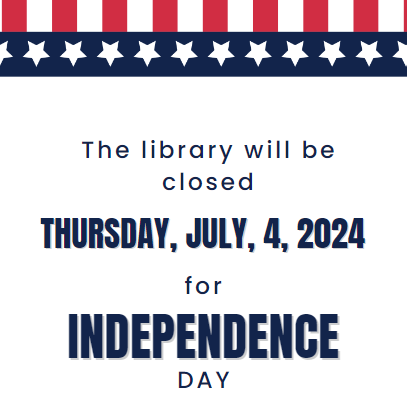 Thursday, July 4, 2024 all Arlington Public Libraries will be closed in ...