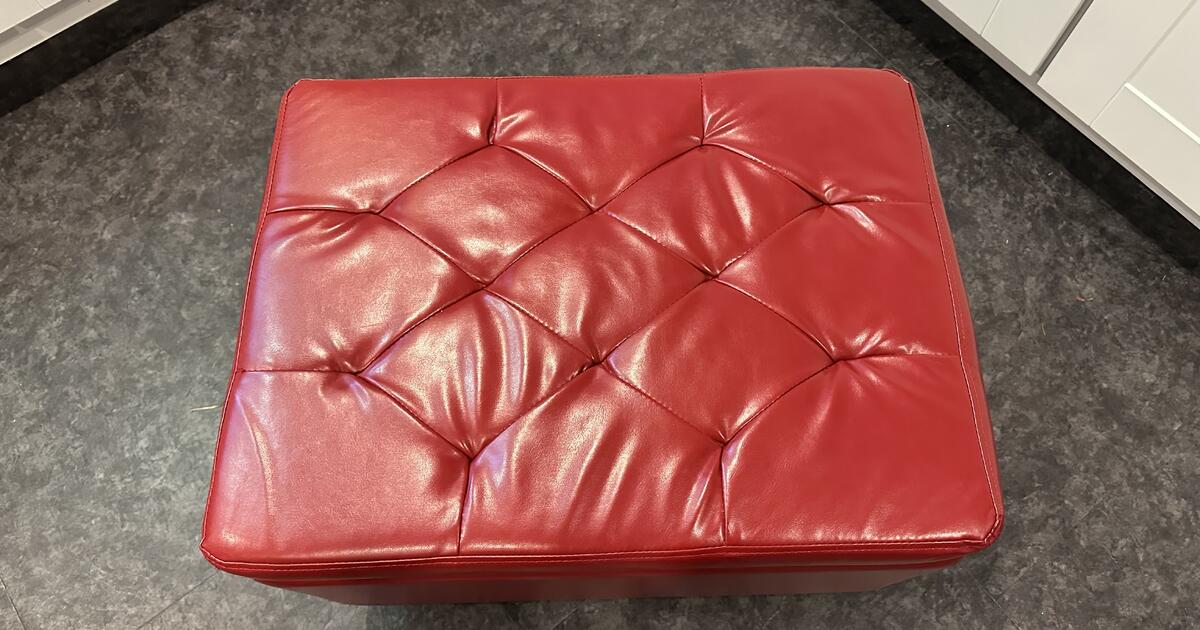 Brand new Red Leather Ottoman for $30 in Poughkeepsie, NY | For Sale ...