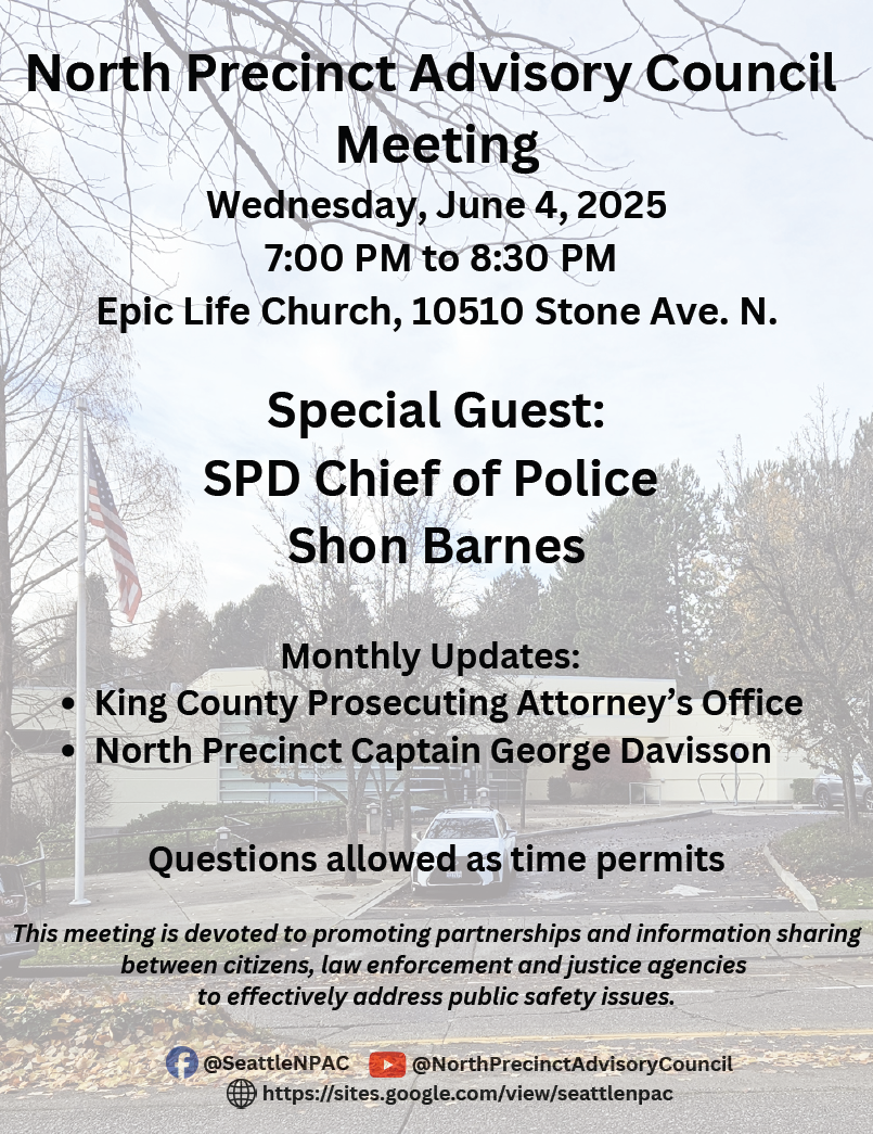 The North Precinct Advisory Council (NPAC) will meet at 7:00 p ...