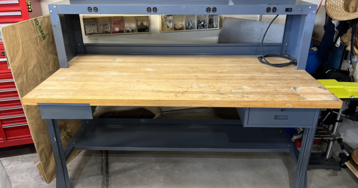 Workbench with riser, shelf, power, ground for $450 in San Diego, CA ...