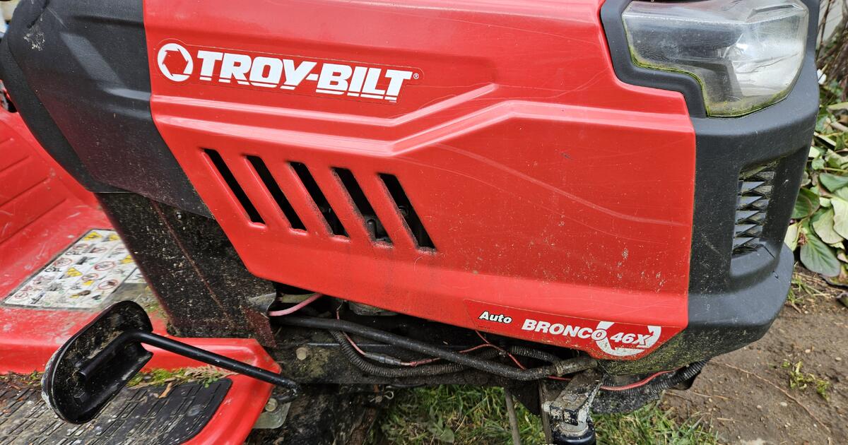 Troy-Bilt Auto Bronco 46X with John Deere yard cart for $950 in ...
