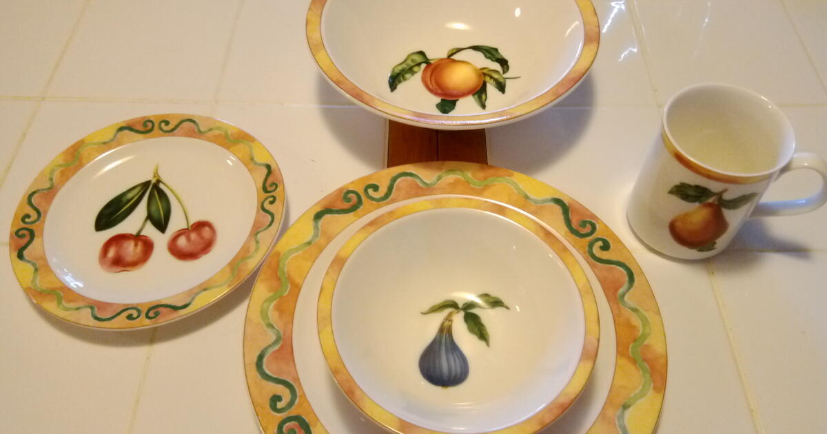 Fruit Pattern Dinnerware Set for $35 in Mashpee, MA | For Sale & Free ...