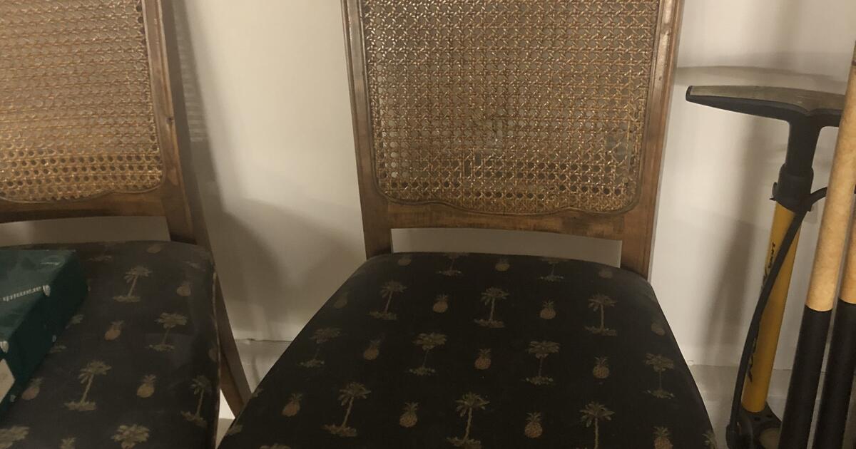 Free- 6 oak cain back chairs- you pick up and repair for Free in ...