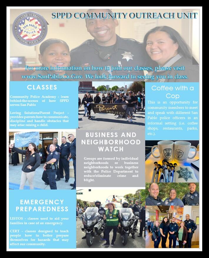San Pablo Police Department Community Outreach (City of San Pablo ...