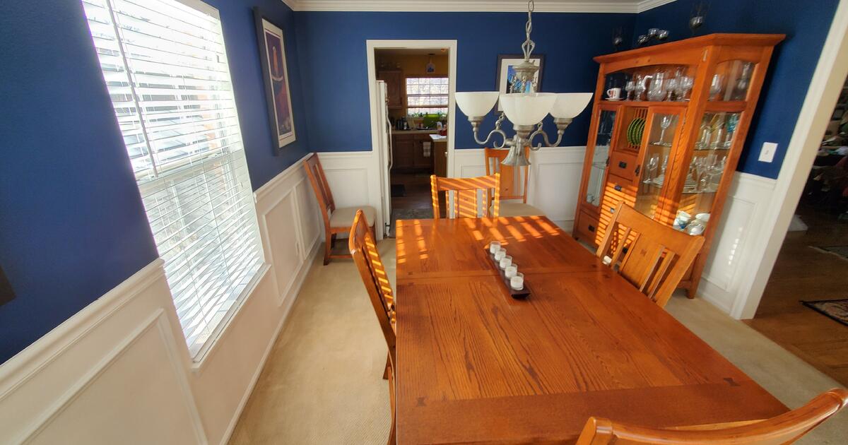 Mission Style Dining Room Chairs & Hutch for $300 in Littleton, CO ...