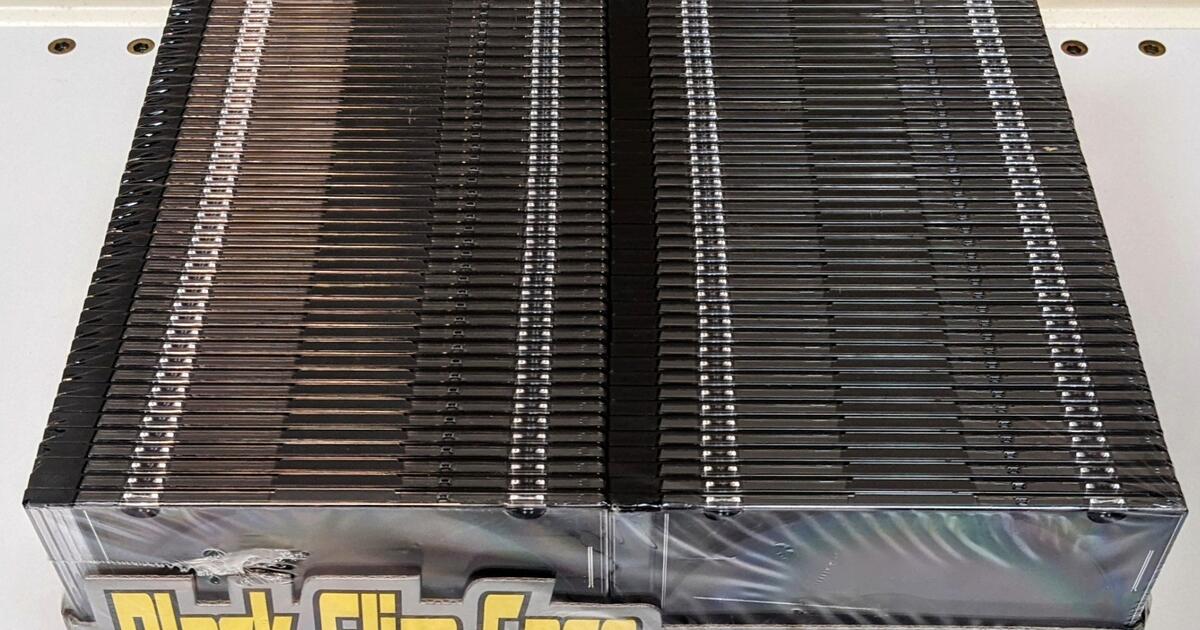 New 100 Pack Black Slim CD Case Compact Disc Hard Plastic DVD Blu-Ray ...