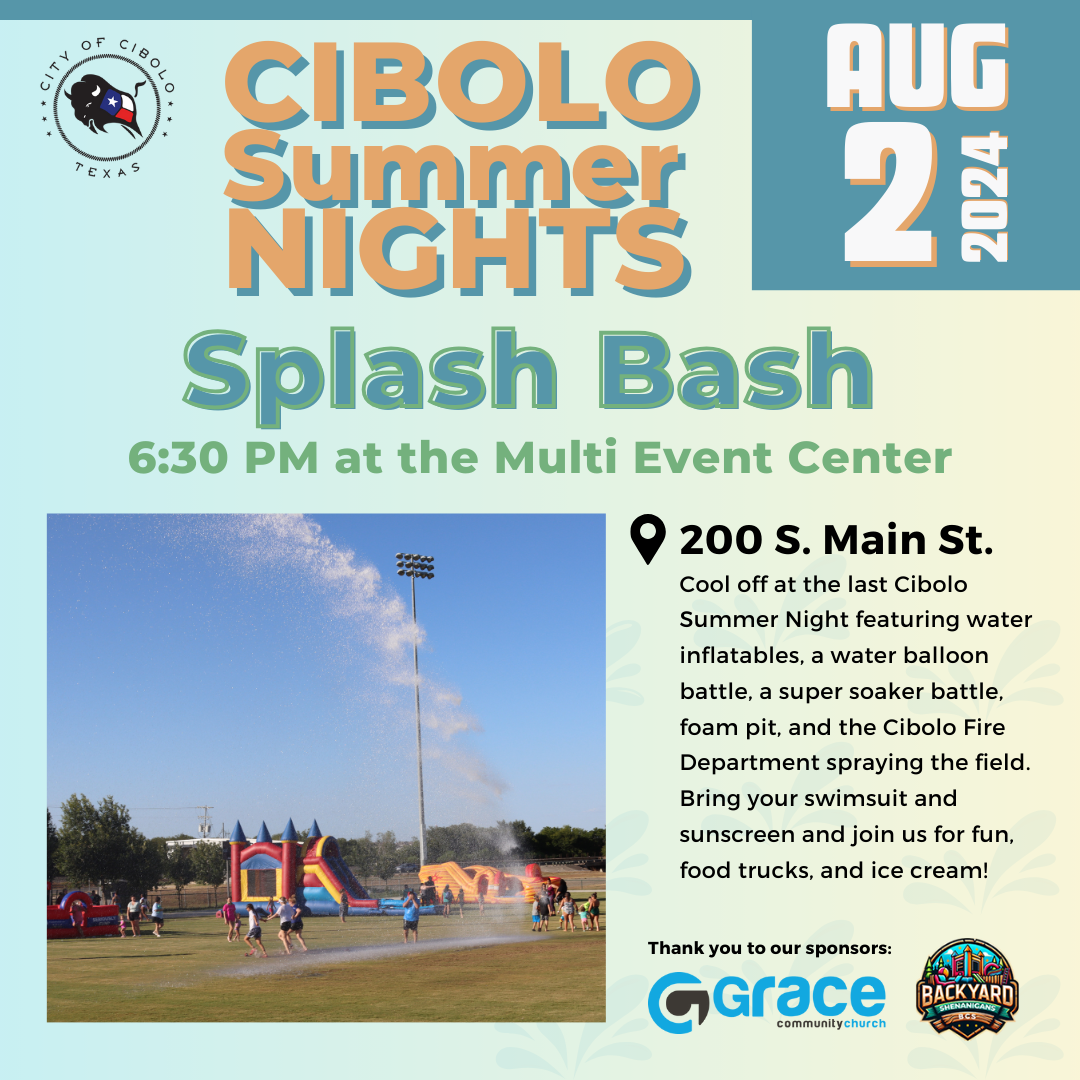 Cool off at the last Cibolo Summer Night featuring water inflatables, a ...