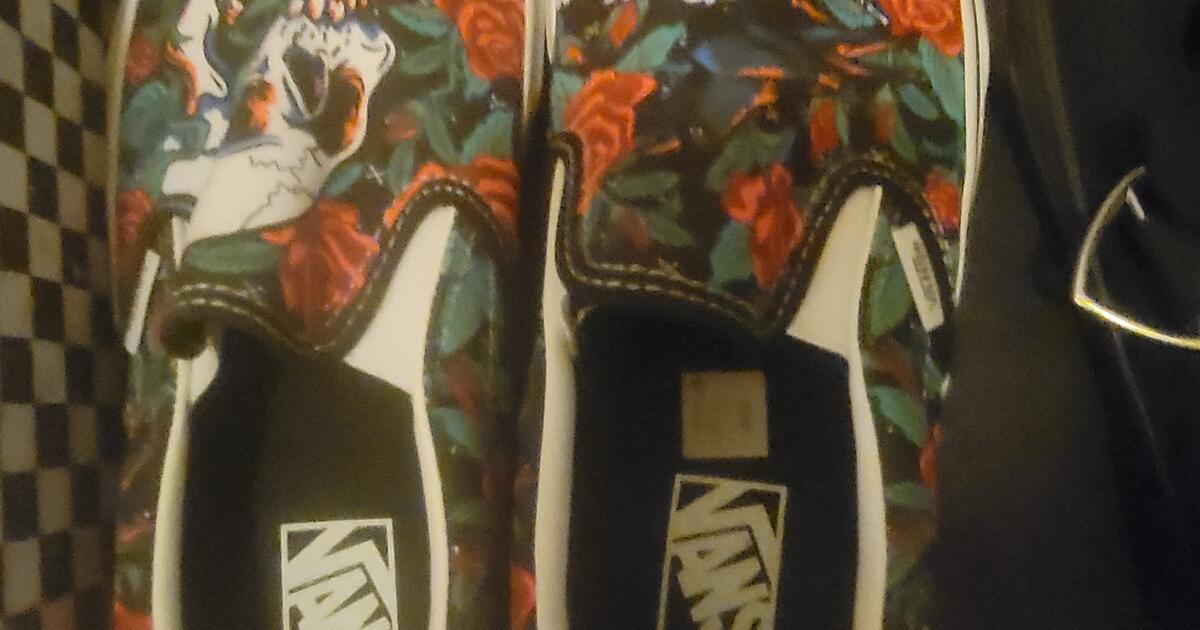 Vans Slip-ons, Skull & Roses Size 8/M for $20 in Wilmington, DE | For ...