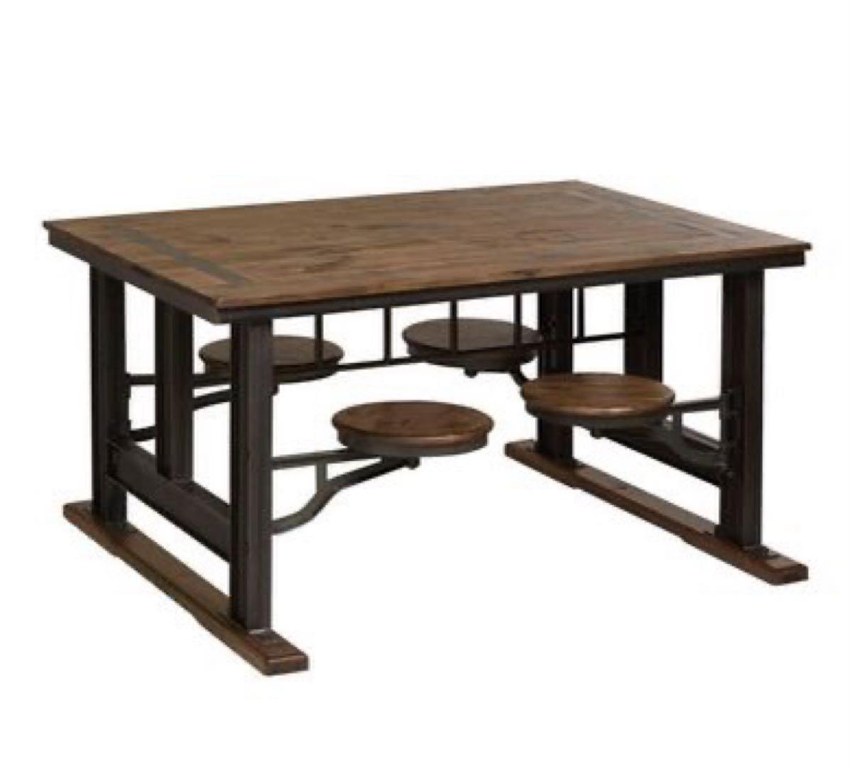 Galvin Cafeteria Table dining kitchen set heavy wood rustic excellent condition for 325 in Bend OR For Sale Free Nextdoor