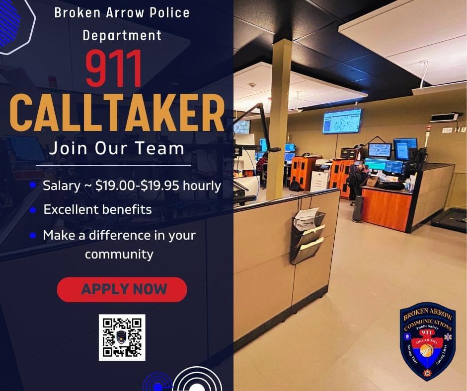 The Broken Arrow Police Department is hiring 911 Dispatchers and 911 ...