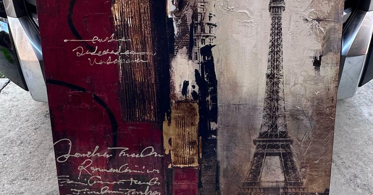 39x39 Canvas Paris Tower Painting for $50 in Helotes, TX | For Sale ...