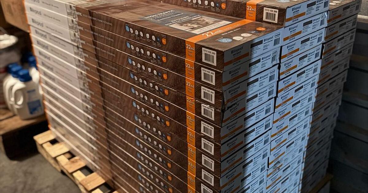 Lifeproof Eastmoor Chestnut LVP flooring with attached padding for $41 ...