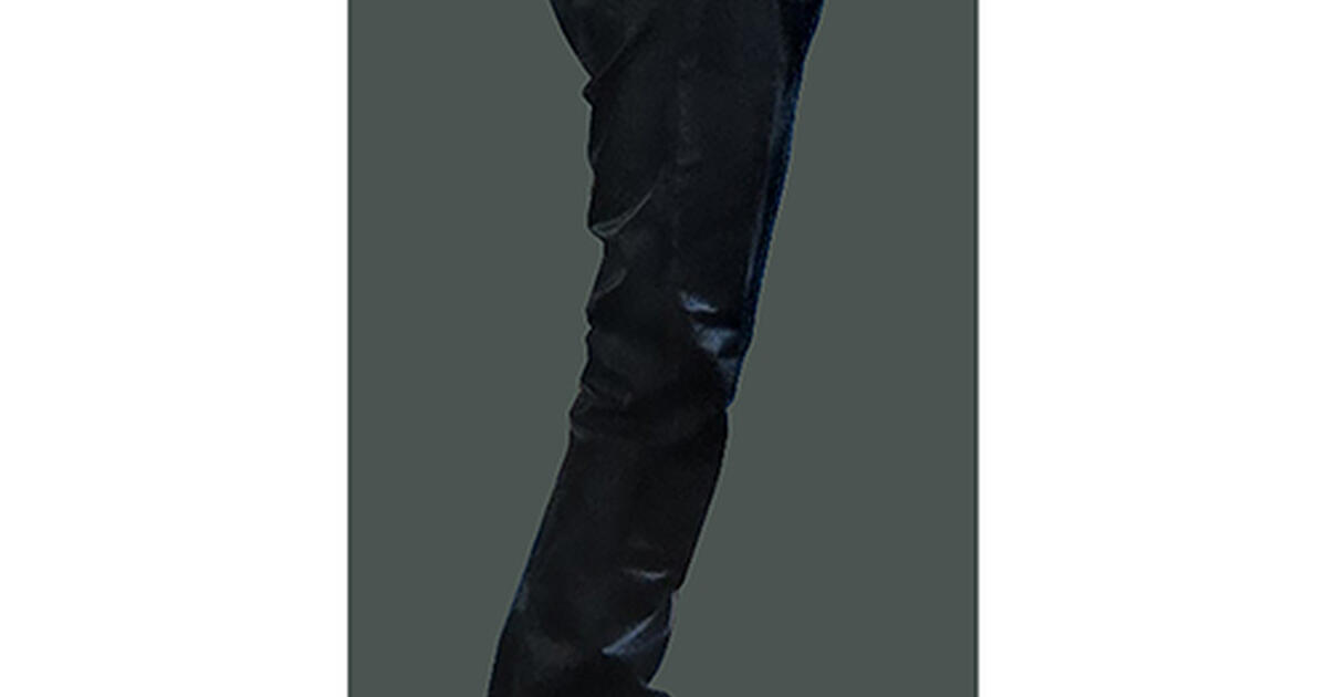 Kookie brand men's black leather size 34 boot-cut pants for $50 in Palm ...