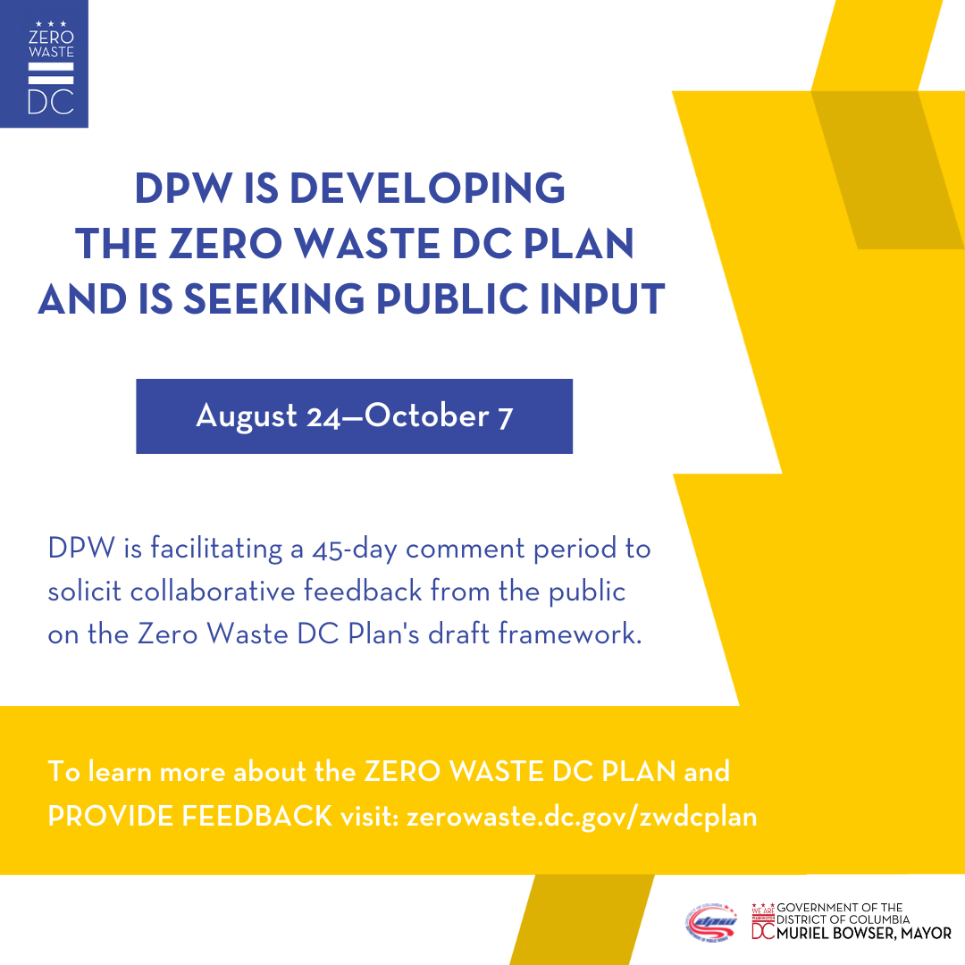 We’re Live!🎉 DC Department of Pubic Works is now soliciting feedback ...
