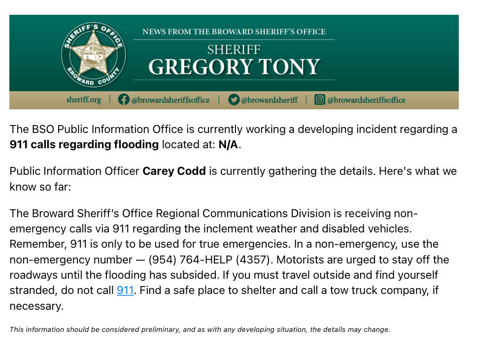 The Broward Sheriff’s Office Regional Communications Division is ...