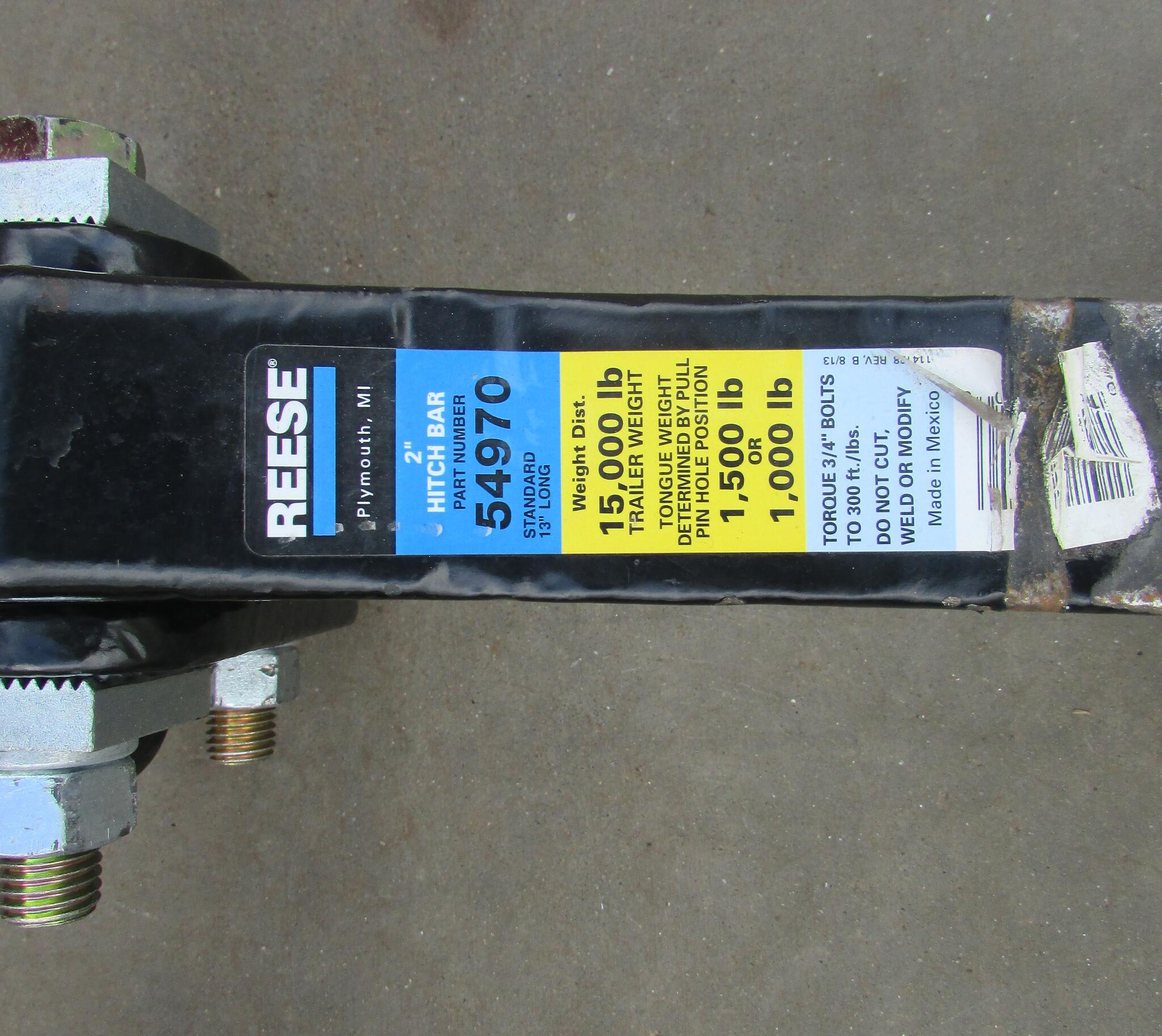 Reese Equalizer Weight Distribution Straight-Line RV Hitch for $375 in ...