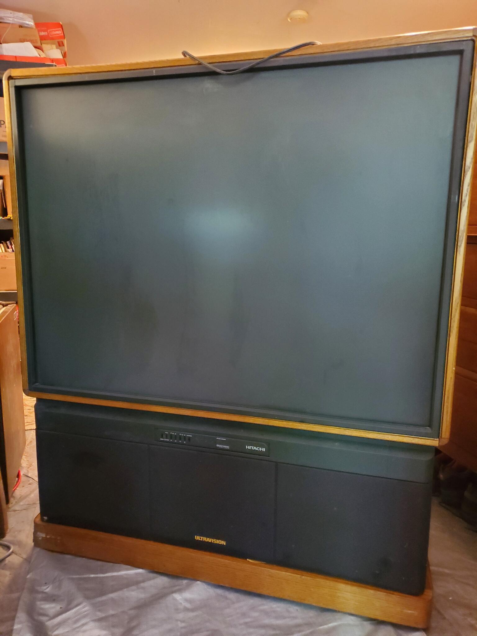 FREE Hitachi Large projection TV with built-in sound system for Free in ...