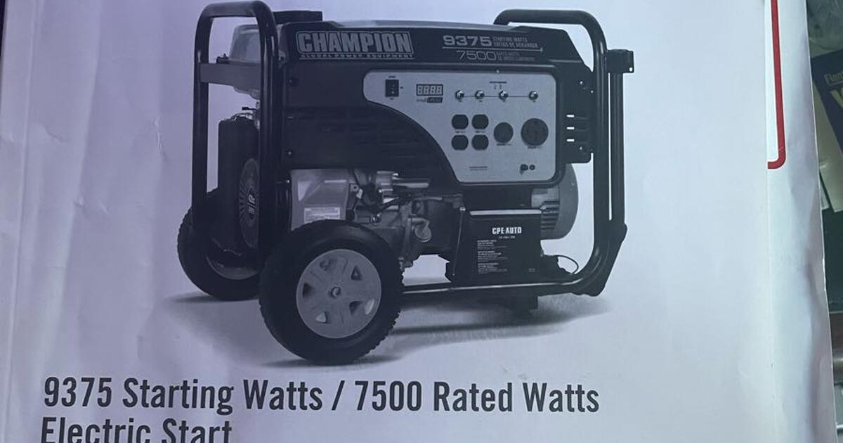 Champion 7500 generator Model 41430 for $390 in Oakland, CA | For Sale ...