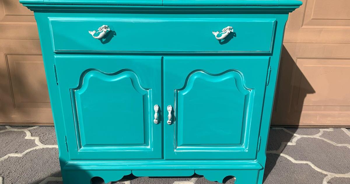 Beachy Teal Thomasville Buffet, sideboard, coffee bar- Delivery ...