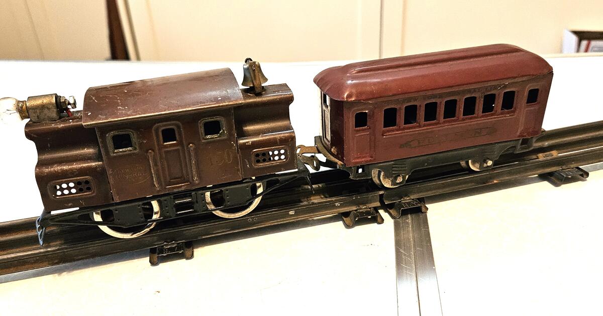 Lionel 1925 tinplate train set #50 Loco & 600 Pass car track ...