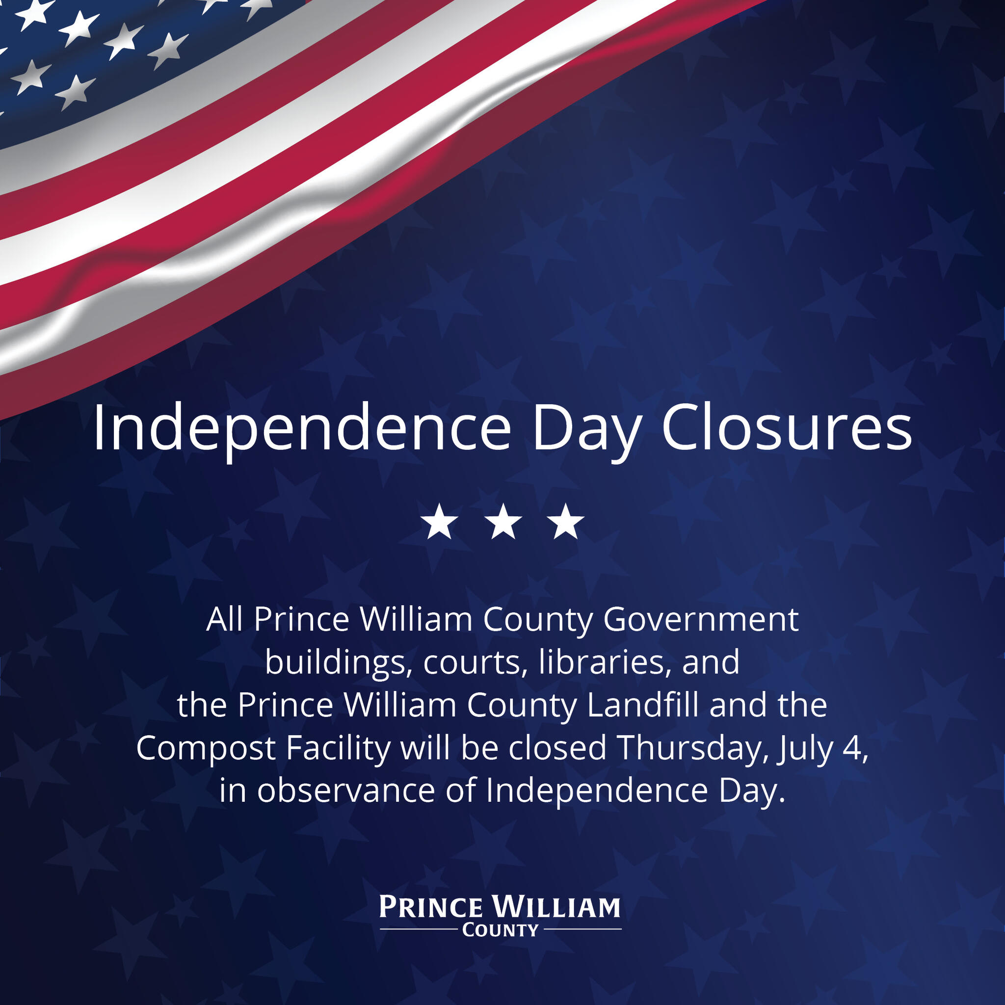 All Prince William County Government buildings, courts, libraries, and ...