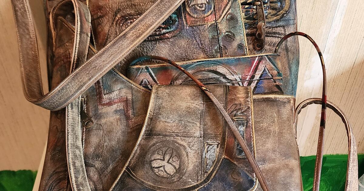 All 4 - Jane Yoo Artist Vintage Painted Leather Bags for $100 in ...